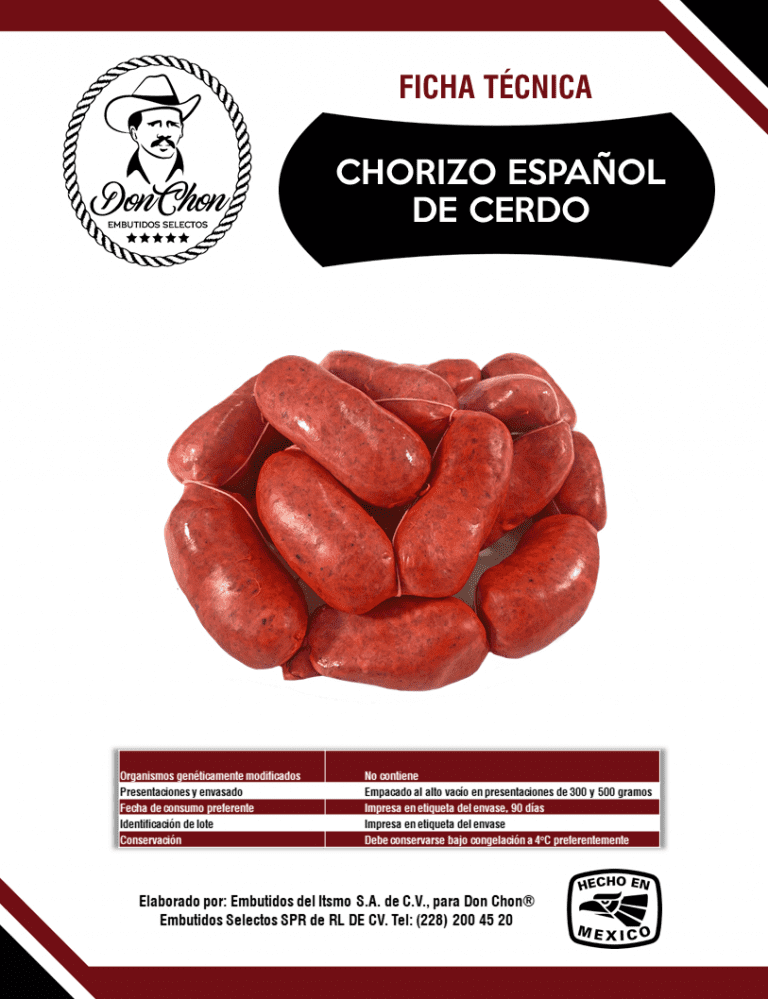 Chorizo Español de Cerdo (A Granel) | Don Chon
